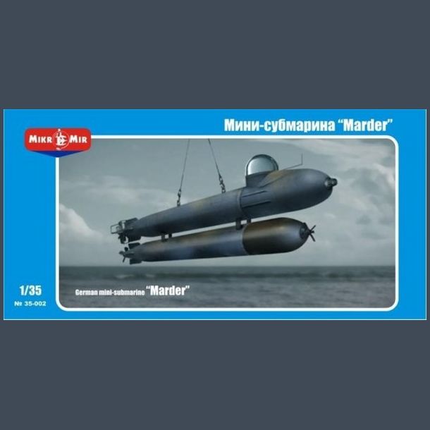 German mini submarine "Marder" - 1:35 - HobbyPlastik.dk