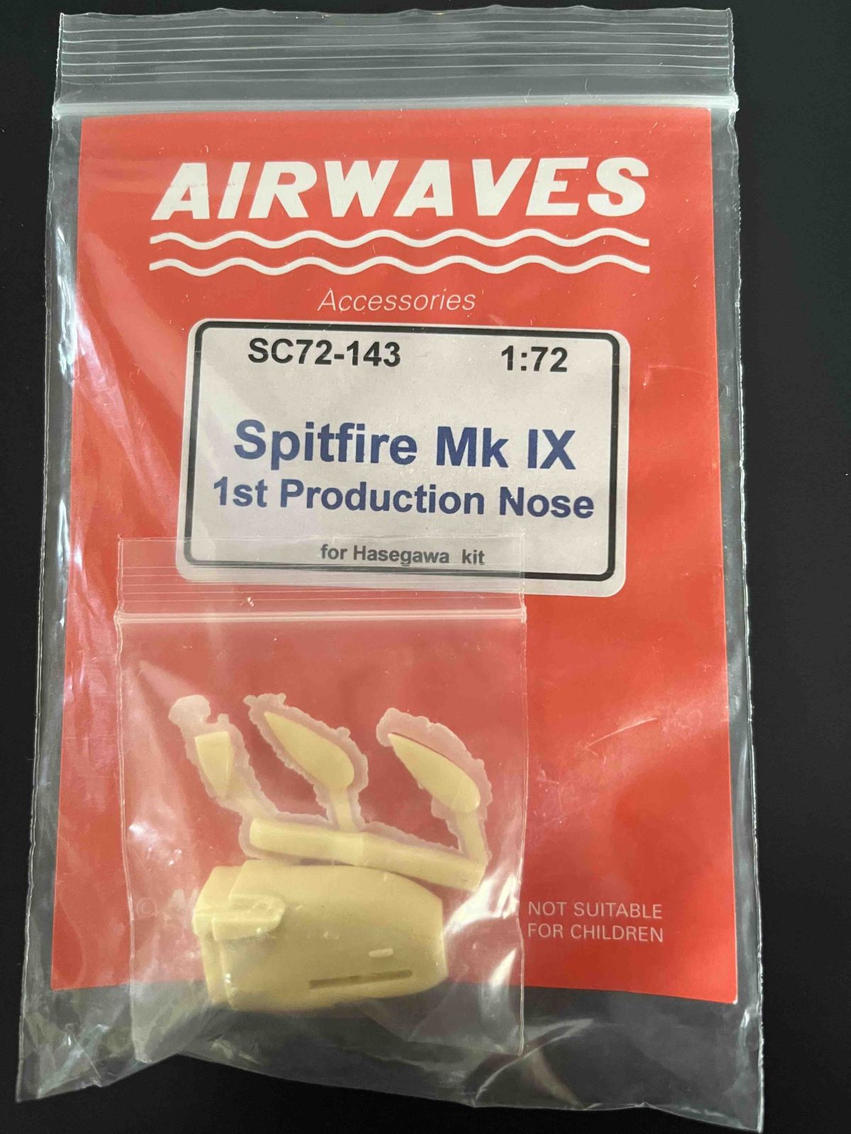 1st Production nose for Spitfire Mk. IX - 1:72 - HobbyPlastik.dk