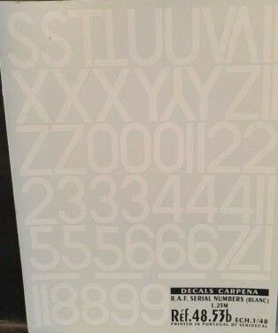 RAF SERIAL NUMBERS (White) 1.25M - Carpena - HobbyPlastik.dk