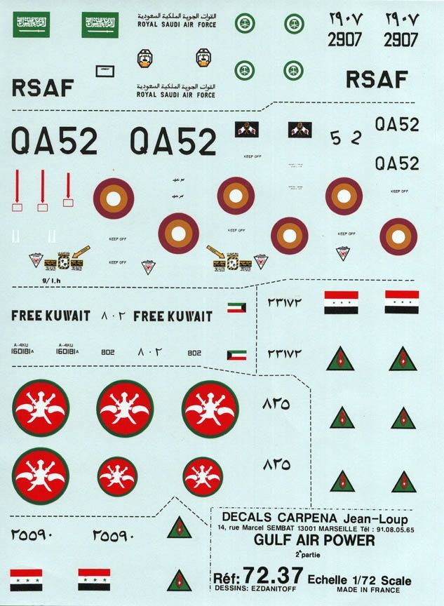 GULF AIR POWER DECALS - Carpena - HobbyPlastik.dk