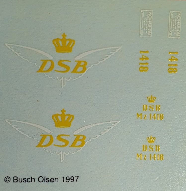 DSB Litra MZ 1418 - (H0) lokomotiver - HobbyPlastik.dk