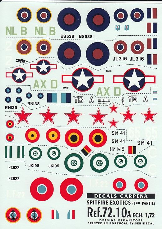 SPITFIRE EXOTICS DECALS - Carpena - HobbyPlastik.dk