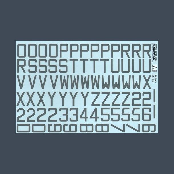 RAF Code Letters and Numbers - Xtradecal - HobbyPlastik.dk