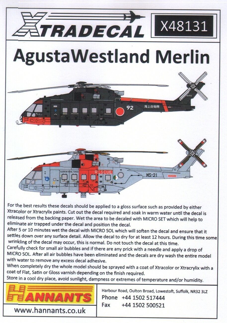 Agusta Westland Merlin - Xtradecal - HobbyPlastik.dk