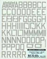 CODES RAF "GREY" 24,16" FIGHTERS 1936/47 - Carpena - HobbyPlastik.dk